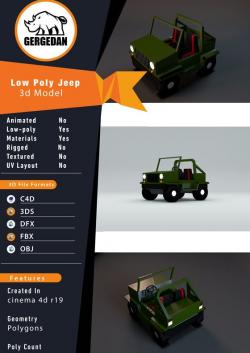 Low Poly Jeep 3d models 【 STLFinder