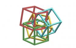 two cubes intersecting 3d models 【 STLFinder