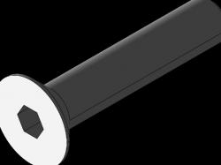 m4 0 7 x 12mm flat head machine screws stainless fully threaded 3D ...