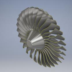 Jet Engine Fan Blade Design 3d Modelsthingiverse Custom High Quality