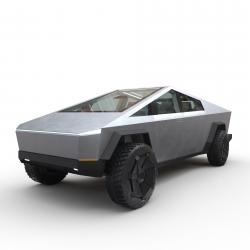 tesla displays original cybertruck prototype at calif vrogue co 3D ...