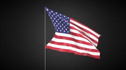flag waving animation 3d models 【 STLFinder
