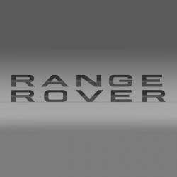 range rover lettering 3D Models | Page 1 | STLFinder