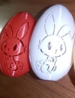 easter bunny with egg graph 3d models 【 STLFinder