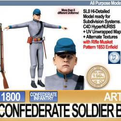 Civil War Confederate Soldier B Infantry 3D Models | Page 1 | STLFinder