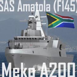 south african navy sas amatola f145 frigate meko a 200san class low ...