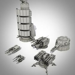 sci fi turrets 3d models 【 STLFinder