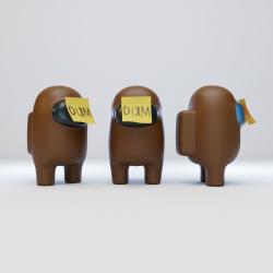 purple among us character with dum sticky note 3D Models | Page 1 ...