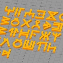 wakandan alphabet 3D Models | Page 1 | STLFinder