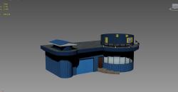 Road Inspection Service GIBDD post DPS police building low poly 3D ...