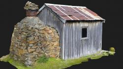 otago miners chapel ruins high country track hut gold stamper 3D Models ...