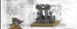 vertical twin steam engine with reverse gear 3d models 【 STLFinder