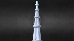 qutub minar 3d model 【 STLFinder