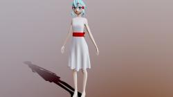 female character red mohawk holding motorcycle helmet cyberpunk anime ...