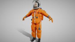 us astronaut wearing advanced crew escape suit aces rigged 3D Models ...