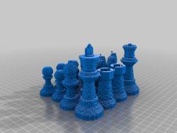 pixelated chess set by 3D Models | Page 1 | STLFinder