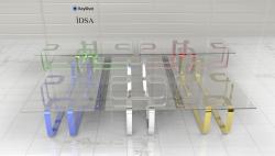 Promemoria Gong console writing table modern contemporary metal bronze ...