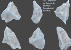 blue ice crystal low poly 3d models 【 STLFinder