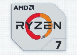 amd ryzen 7 9800x3d 1 x1 chrome effect domed case badge sticker | Page ...