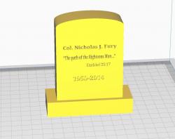 nick fury tombstone 3D Models | Page 1 | STLFinder