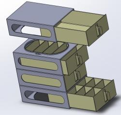 storehouse 20 bin rail mount stackable parts storage 3D Models | Page 1 ...