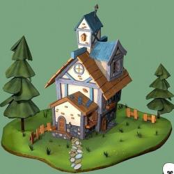House Low Poly Game Hand Paint 3d Models Page 1 Stlfinder