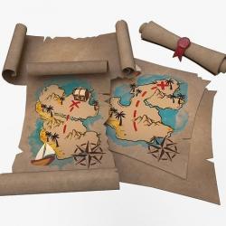 treasure map texture 3D Models | Page 1 | STLFinder
