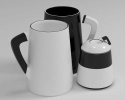 3 pieces st louis silver company coffee and tea set 3D Models | Page 1 ...