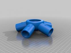 Connectors for 1 tube 3v geodesic dome 3D Models | Page 1 | STLFinder