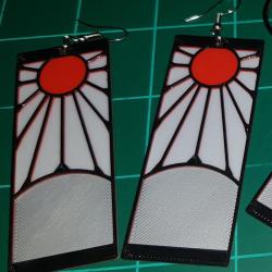demon slayer hanafuda earrings 3d models 【 STLFinder
