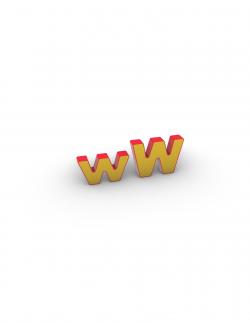 3d w letter 【 STLFinder
