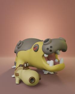 pokemon hippopotas 3D Models | Page 1 | STLFinder