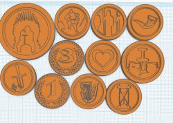game fire tokens 3d models 【 STLFinder