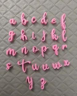 cursive font printable 3D Models | Page 1 | STLFinder