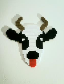 minecraft cow head pixel art 3d block | Page 1 | STLFinder