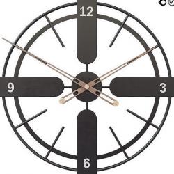 38 modern metal large map wall clock decor creative silent clocks art ...