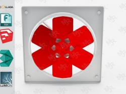 wall mounted 26 in industrial fan sketchup model | Page 1 | STLFinder