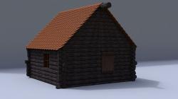 farm shed building booth stall lodge hut garden tools equipment 2 3d ...