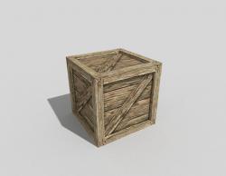 low poly wooden box 3d model 【 STLFinder