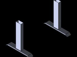 yskb hispace slide height adjustable freestanding complete table 3D ...