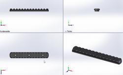 13 Slots Picatinny Rail With Center Slot 3d models 【 STLFinder