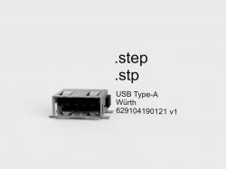 usb a wuerth 614004134726 horizontal 3d | Page 1 | STLFinder