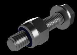 nut bolt with washer 3d models 【 STLFinder
