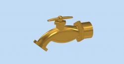 hose bibb 2d cad 3d models 【 STLFinder