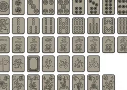Mahjong - Full Set Redesign with gentleman and seasons tiles - Free 3D ...