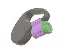 doggie waste dog poop bag holder hands free laser cut file 3D Models ...