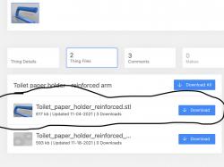 toilet paper holder piviting arm 3D Models | Page 1 | STLFinder
