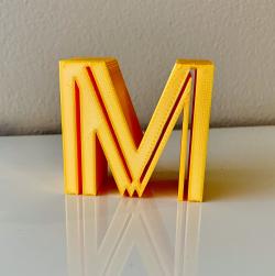 letter m in 3d 【 STLFinder