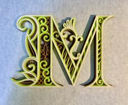 cute m monogram for embrodiary download 3D Models | Page 1 | STLFinder