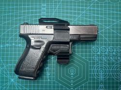 alien gear rapid force glock 23 owb passive holster with light 3D ...